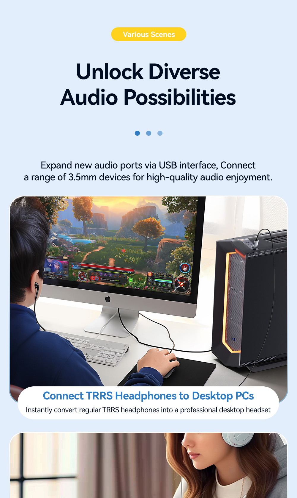 Essager 3.5mm USB/Type-C External Sound Card Independent Audio ...