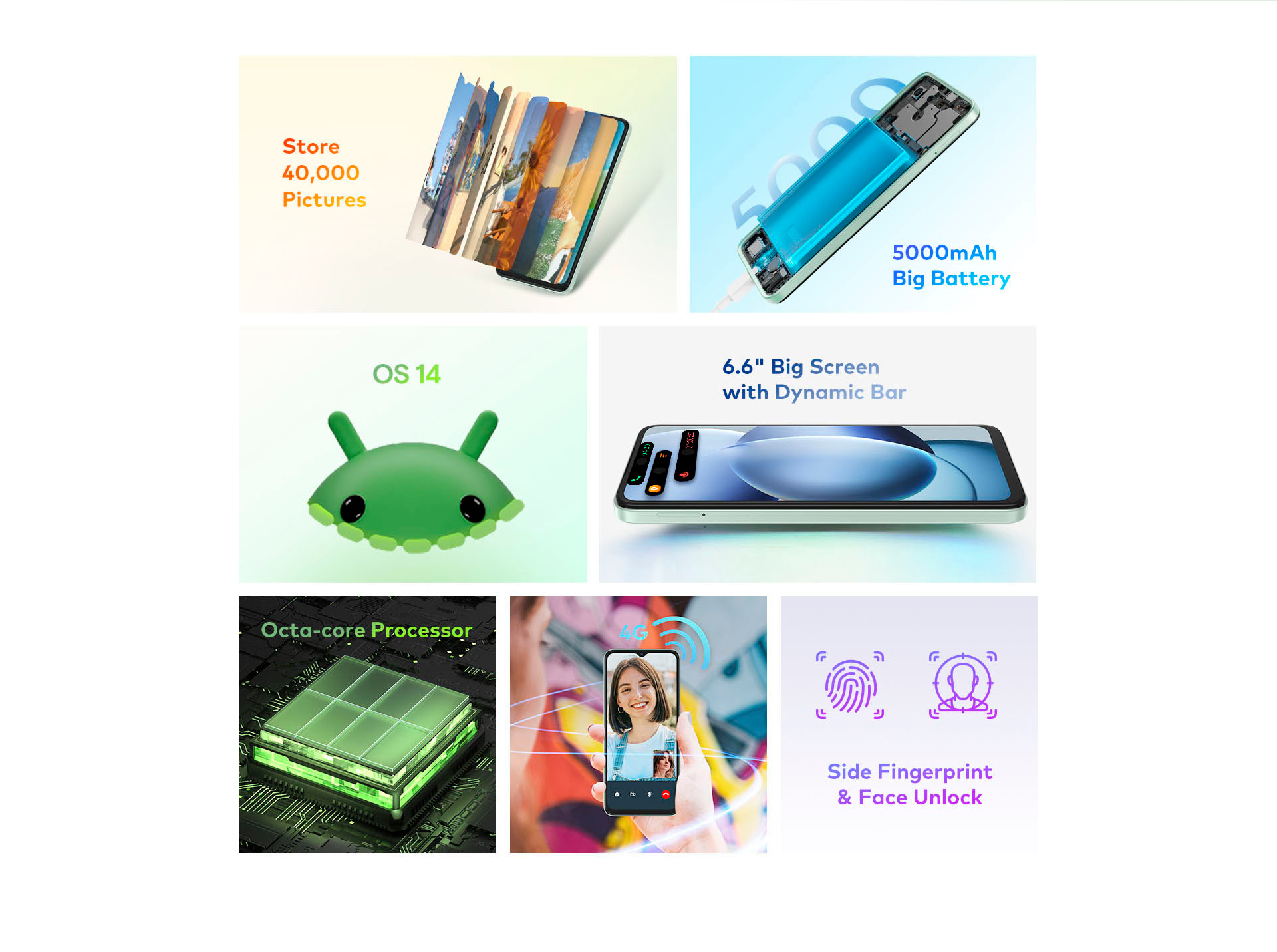 itel A50 RAM 8GB (3GB+5GB)+ROM 64GB | 6.6" Big Screen | 5000mAh Big ...