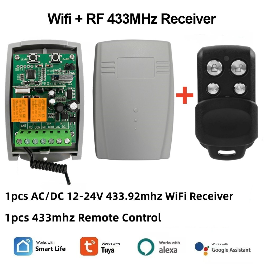 Tuya Smart Life Wifi Gate Opener Controller For SMC 5326 8dip Switch 433mhz Remote Control Auto ...