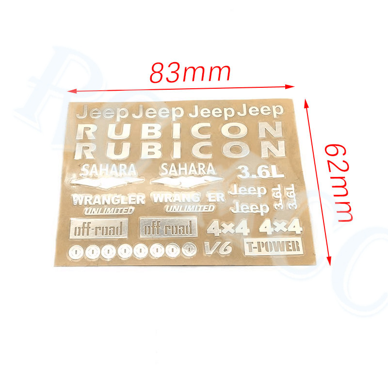 RC Metal Stickers 1Pcs For 1/8 1/10 Traxxas TRX4 Defender Bronco Ranger ...