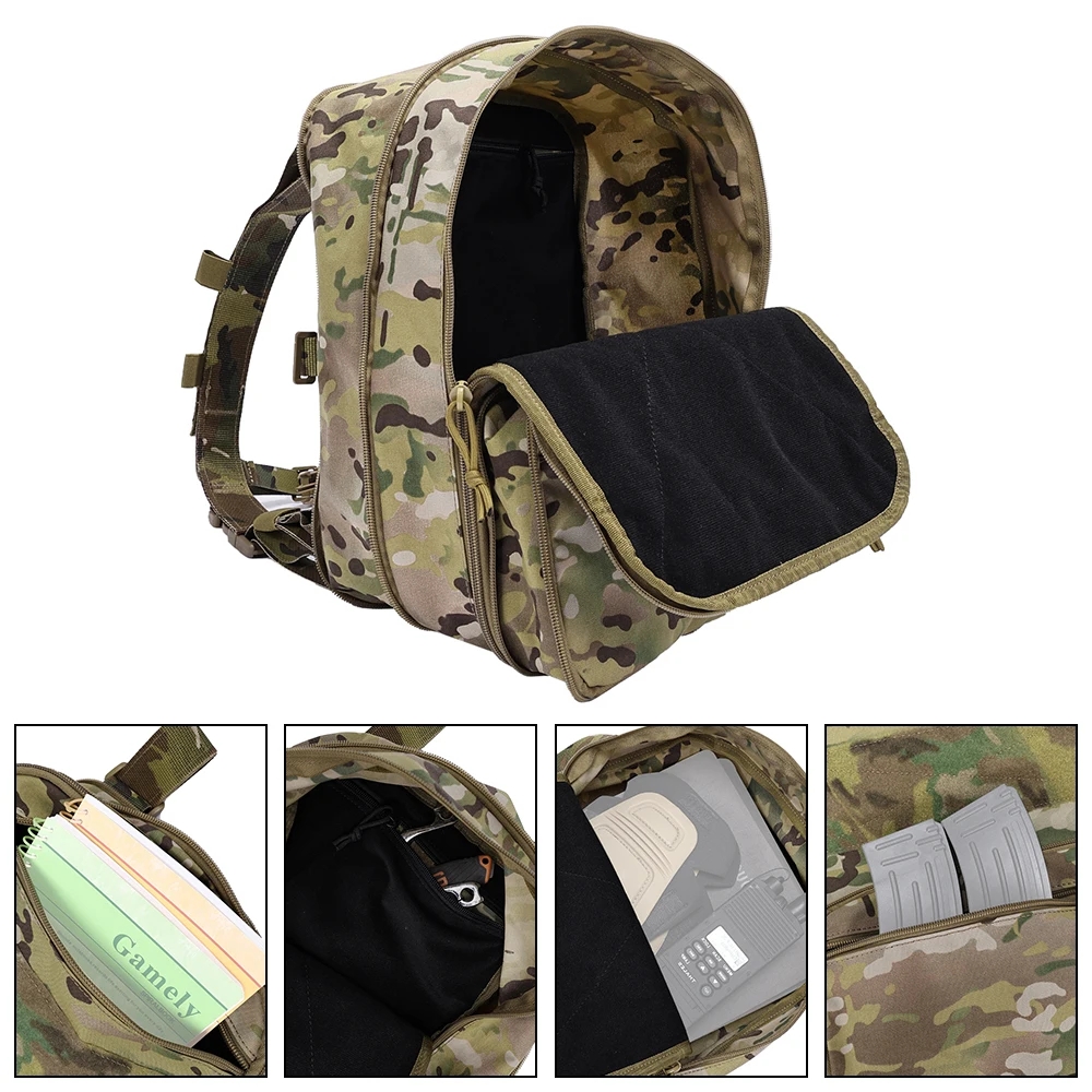 SINAIRSOFT Tactical 500D Nylon Flatpack D3 Backpack Outdoor Expandable MOLLE Backpack Multi ...