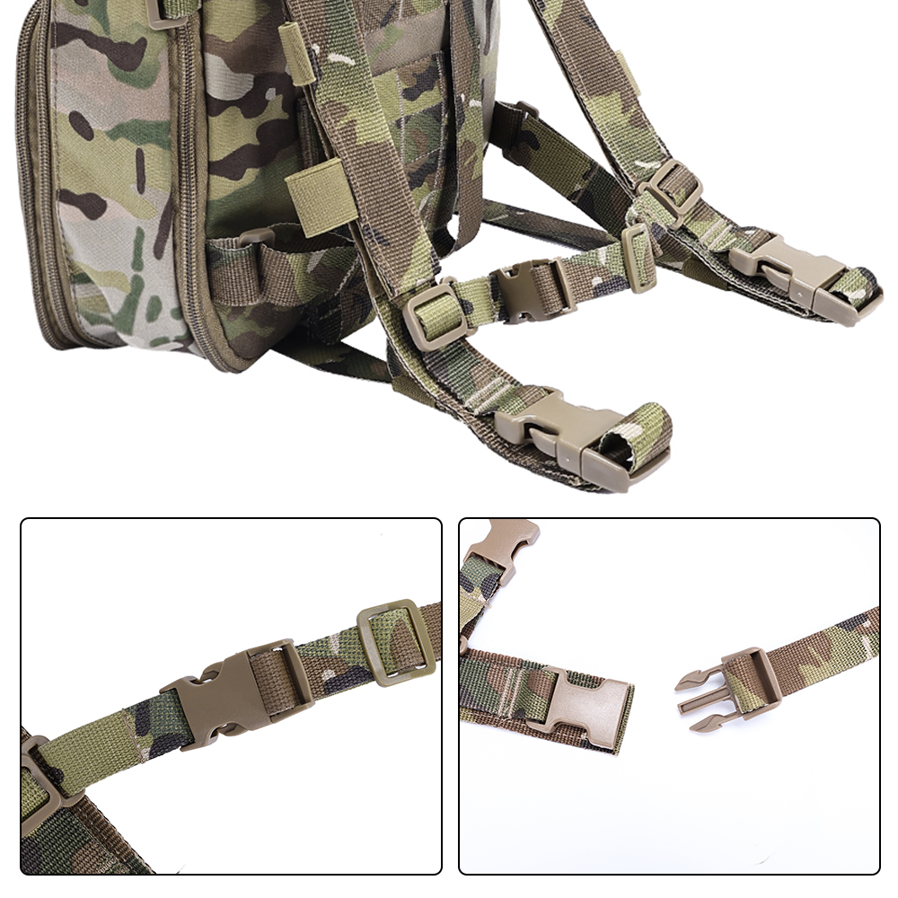 SINAIRSOFT Tactical 500D Nylon Flatpack D3 Backpack Outdoor Expandable MOLLE Backpack Multi ...