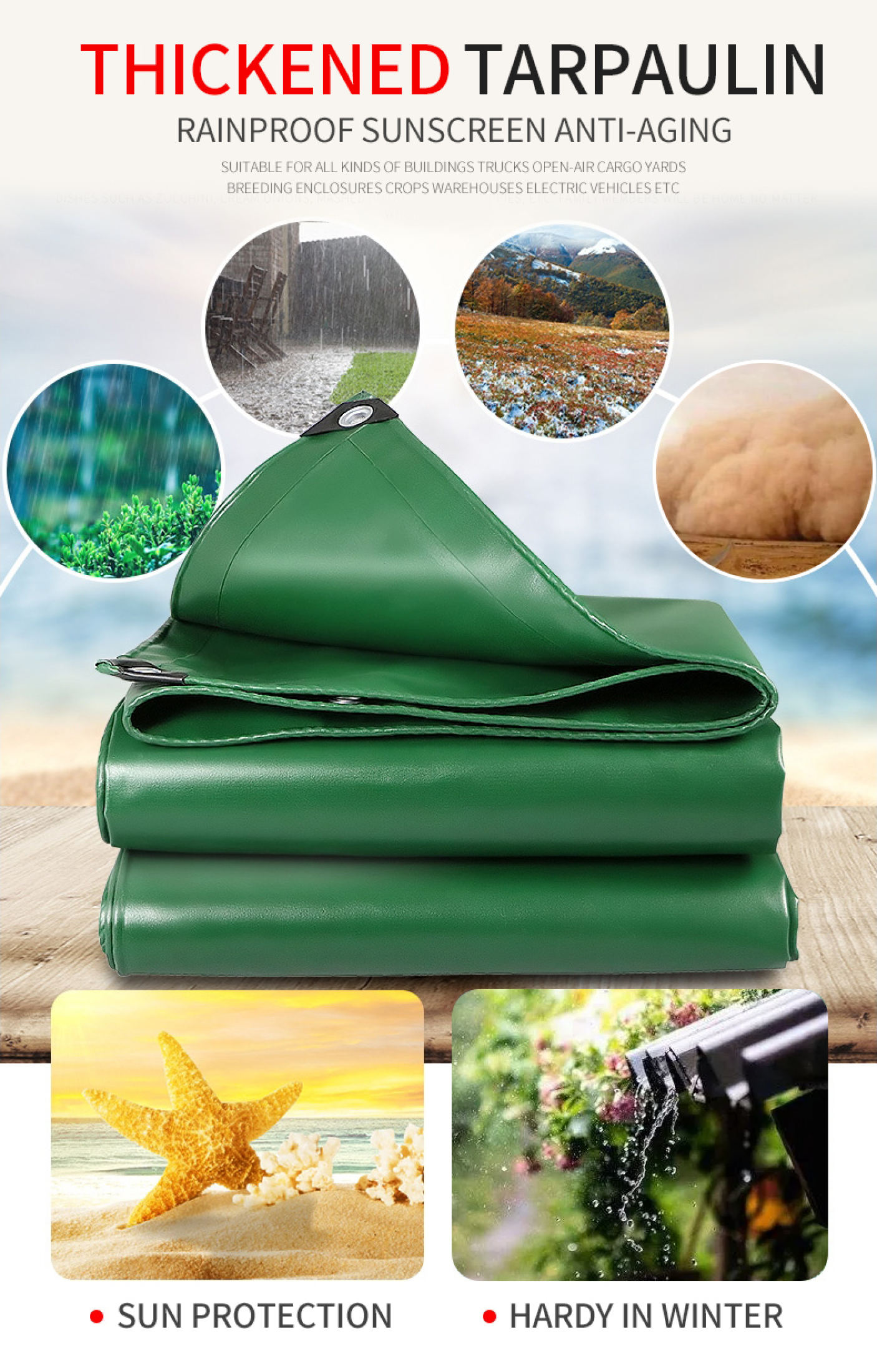 GC trapal waterproof makapal Tent rain cover Camping rain cover tlona ...