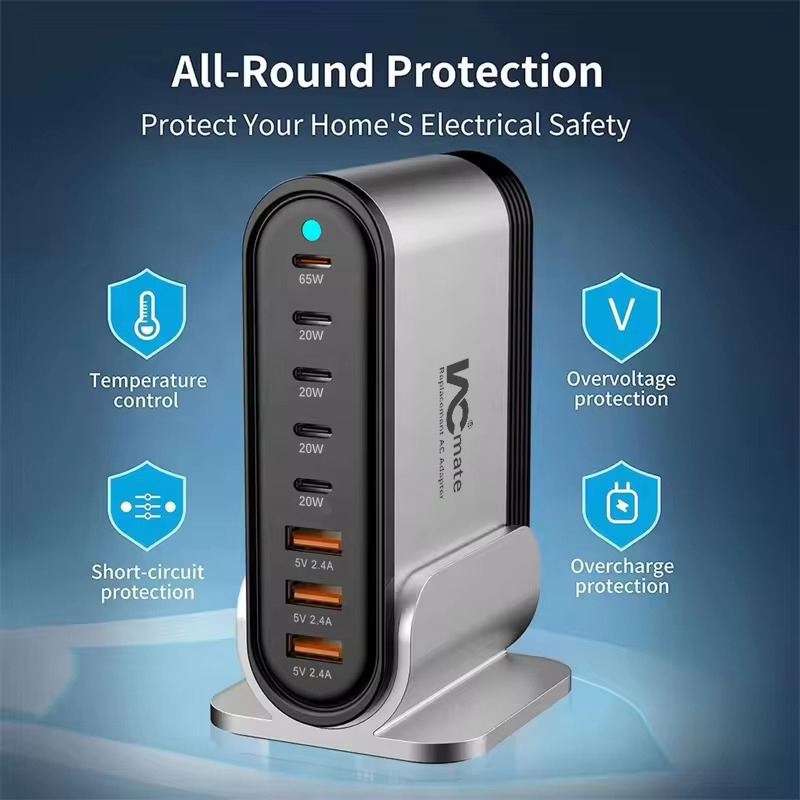 USB C Charger Multiport, Charging Station with 5 Type-C PD Charging and ...