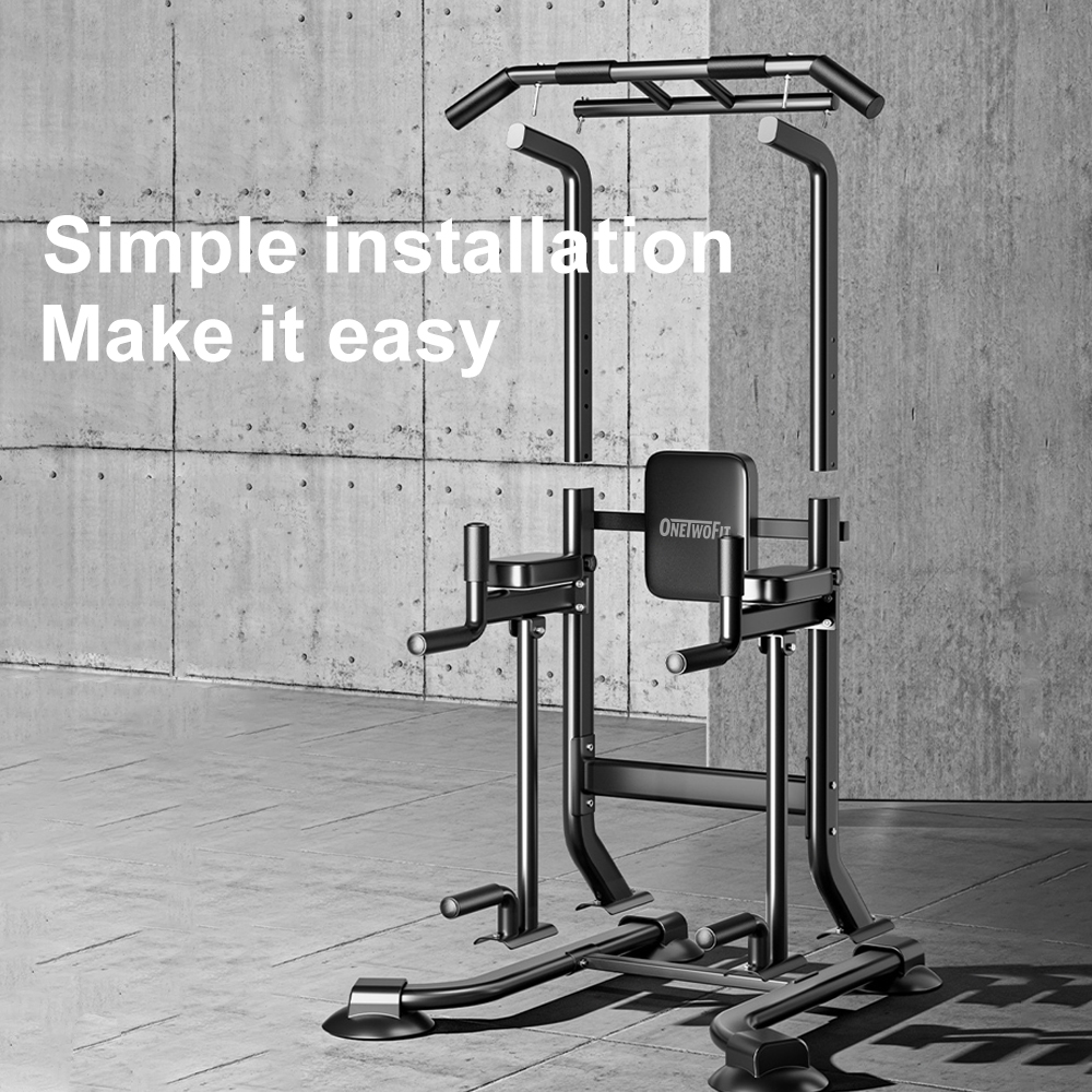 OneTwoFit Multifunctional Pull-Up Bar Station Adjustable Height 6 ...