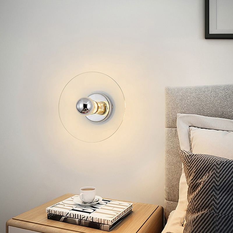 Bauhaus Glass Wall Light Nordic Bedroom Bedside Sconce Living Room ...