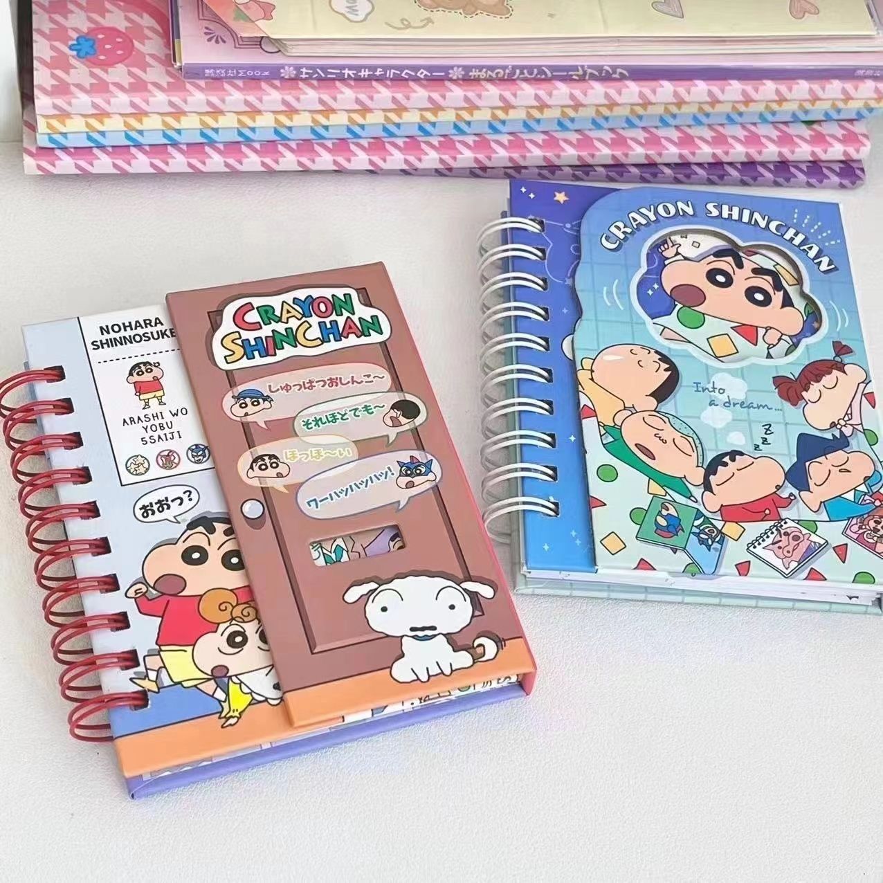 Ohaya 丨 D440 ins Cartoon Crayon Shin-Chan Coil Book Portable Small Size ...
