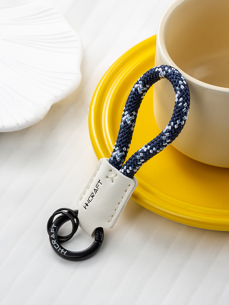 Leather Car Keychain Ring Key Holder Motor Horseshoe Shape D-ring Key ...