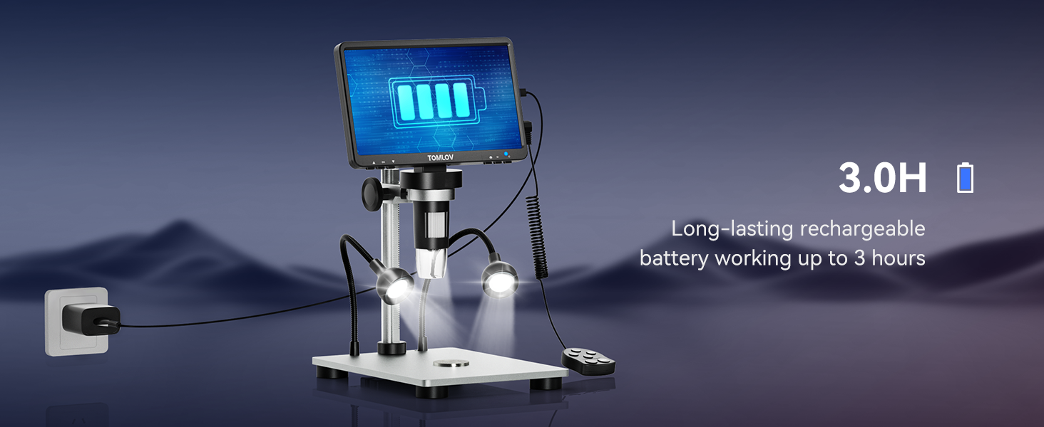 [PH Stock] DM9 TOMLOV 7 Inch 1080p Lcd Digital Microscope Wired Remote ...