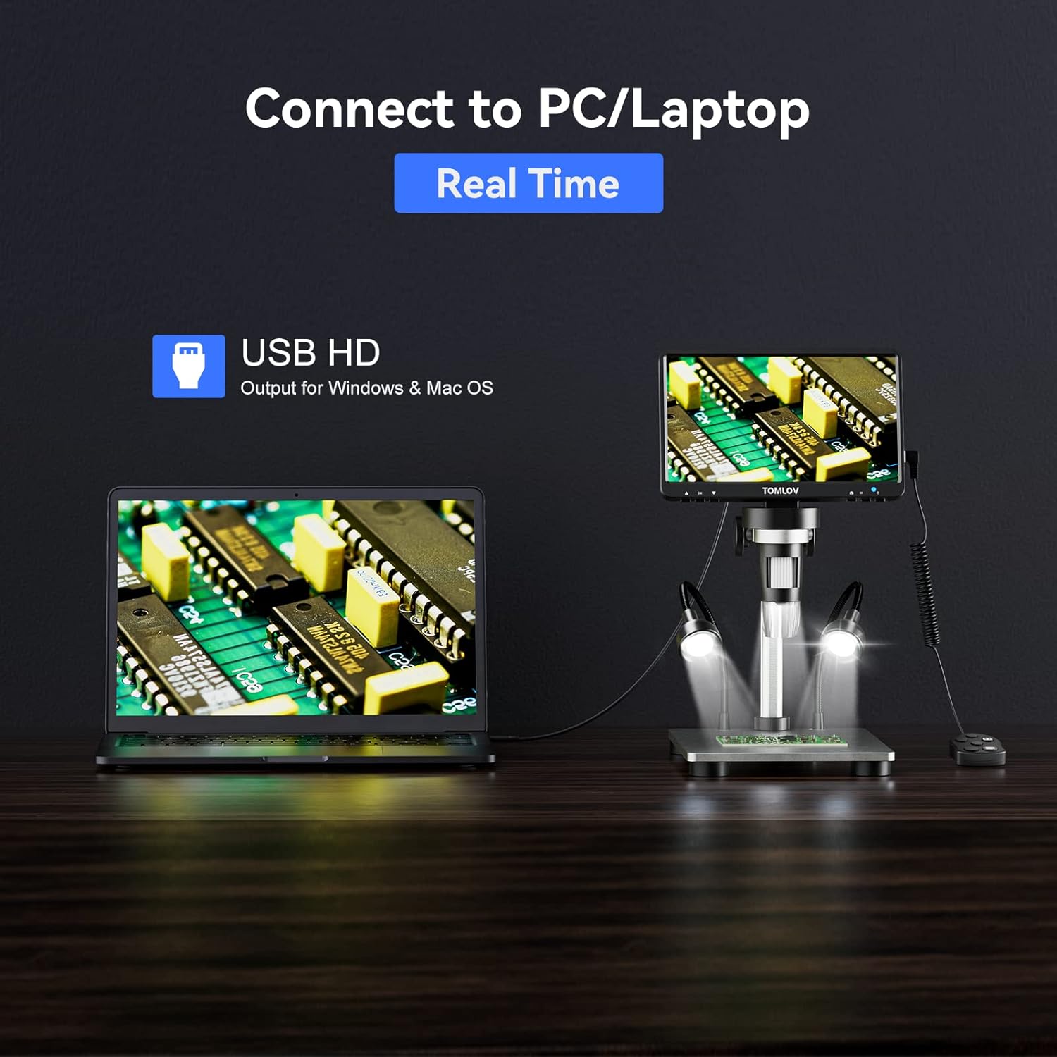 [PH Stock]DM9 TOMLOV 7 Inch 1080p Lcd Digital Microscope Wired Remote ...