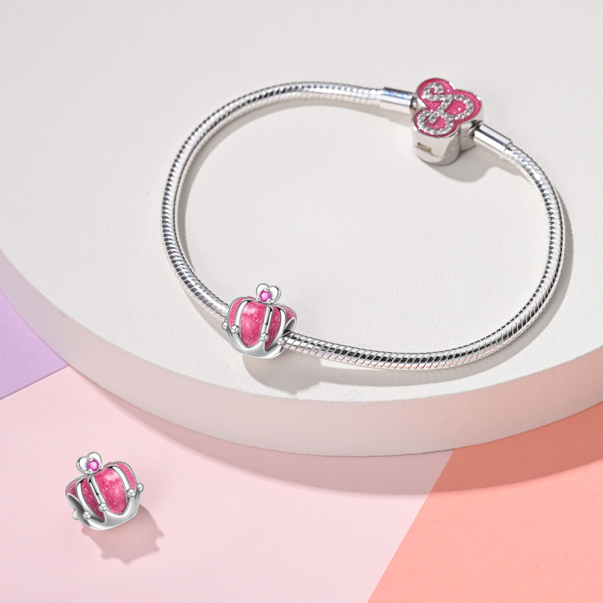 New 925 Sterling Silver Beads Barbie Pink Collection - Barbie ponytail ...