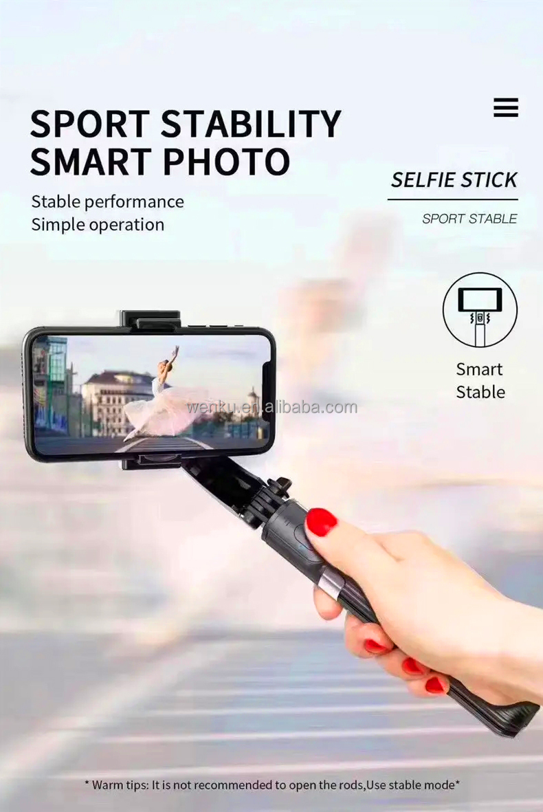 4in1 Gimbal Stabilizer For Phone Stabilizer Anti-Shake Selfie Stick ...