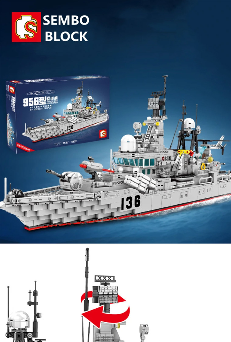Sembo BLOCK TYPE P.956 DESTROYER Modern DESTROYER Anti-Ship Missile ...
