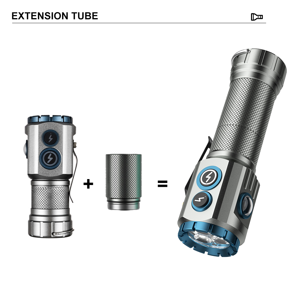 Asafee F235-X EDC Flashlight 3*P35+RPG Keychain LED Light Portable ...