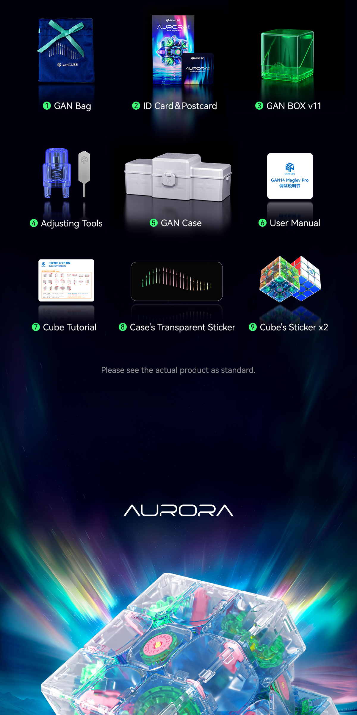 GAN14 Maglev Pro Aurora Summer Limited Edition Cube | Shopee Philippines