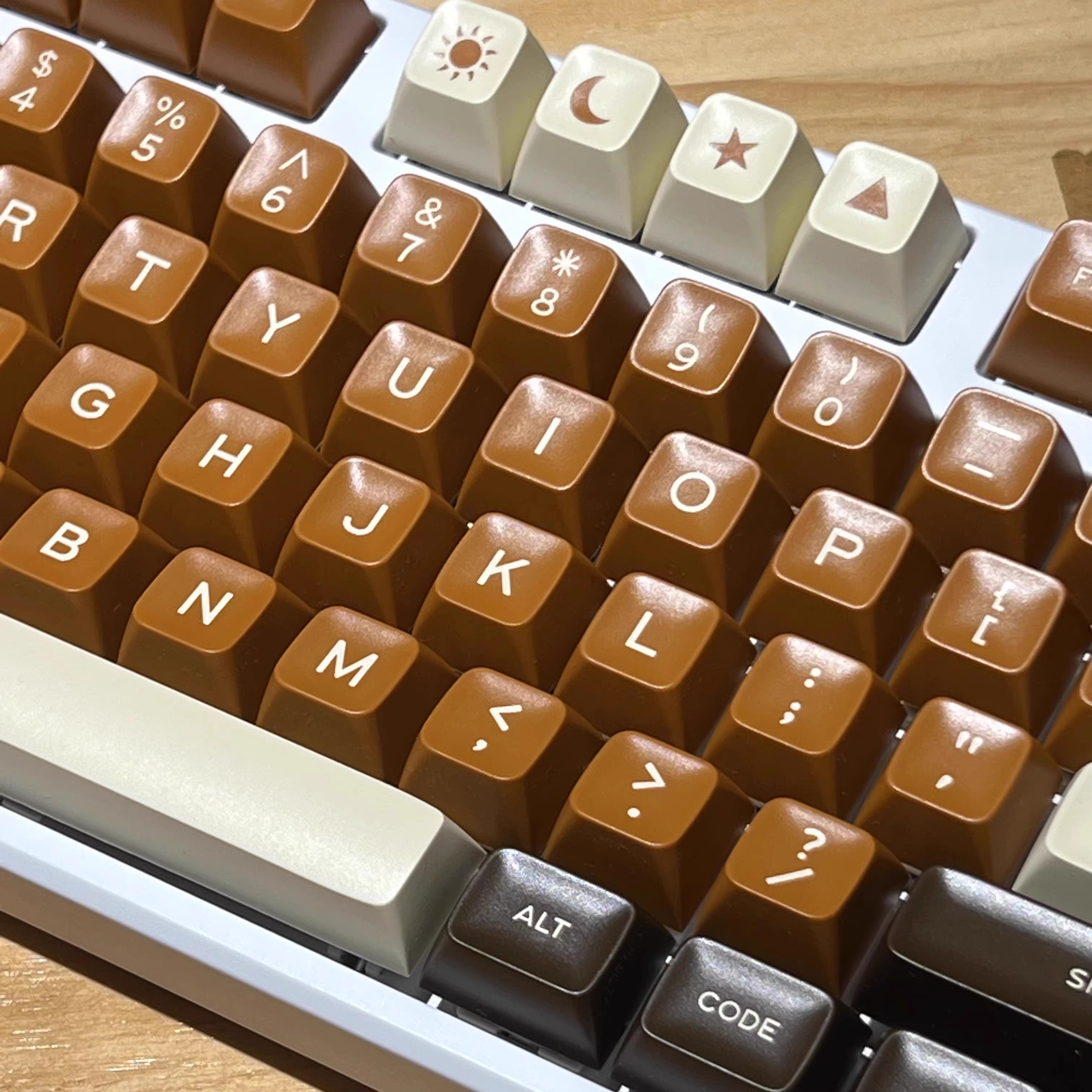 GMK Rich Coffee 173 key ABS two-color molding keycap SA height keycaps ...