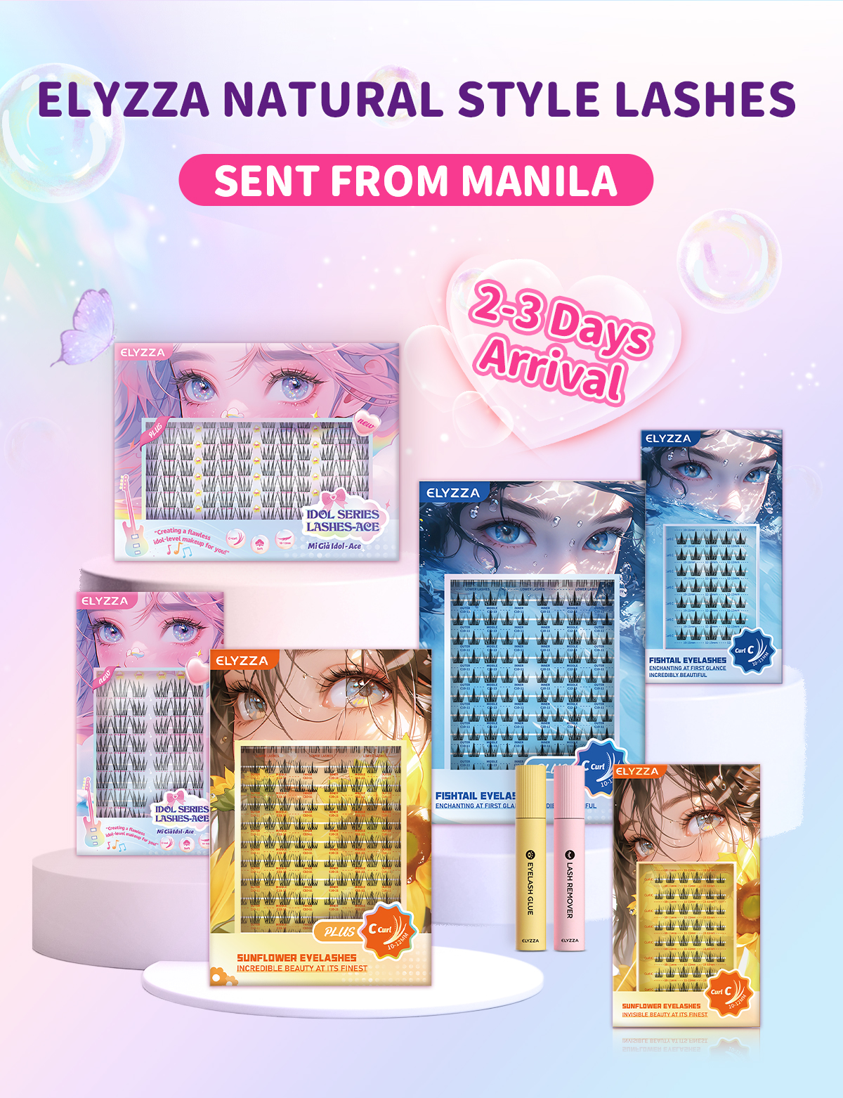 [Sent From Manila] Elyzza Natural Style Lashes 2-3 Days Arrival ...