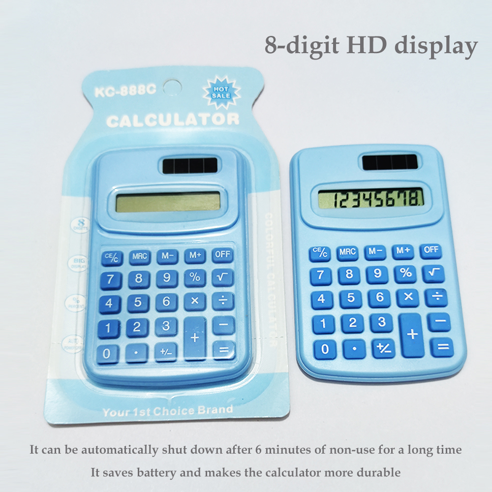 MiniCalc Cute Cartoon Calculator – 8-Digit Colorful Office & School ...