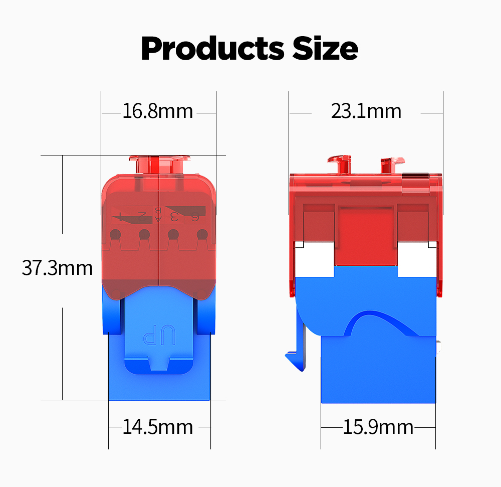 AMPCOM RJ45 Keystone Jack, CAT6 RJ45 UTP Keystone Module Adapter No ...