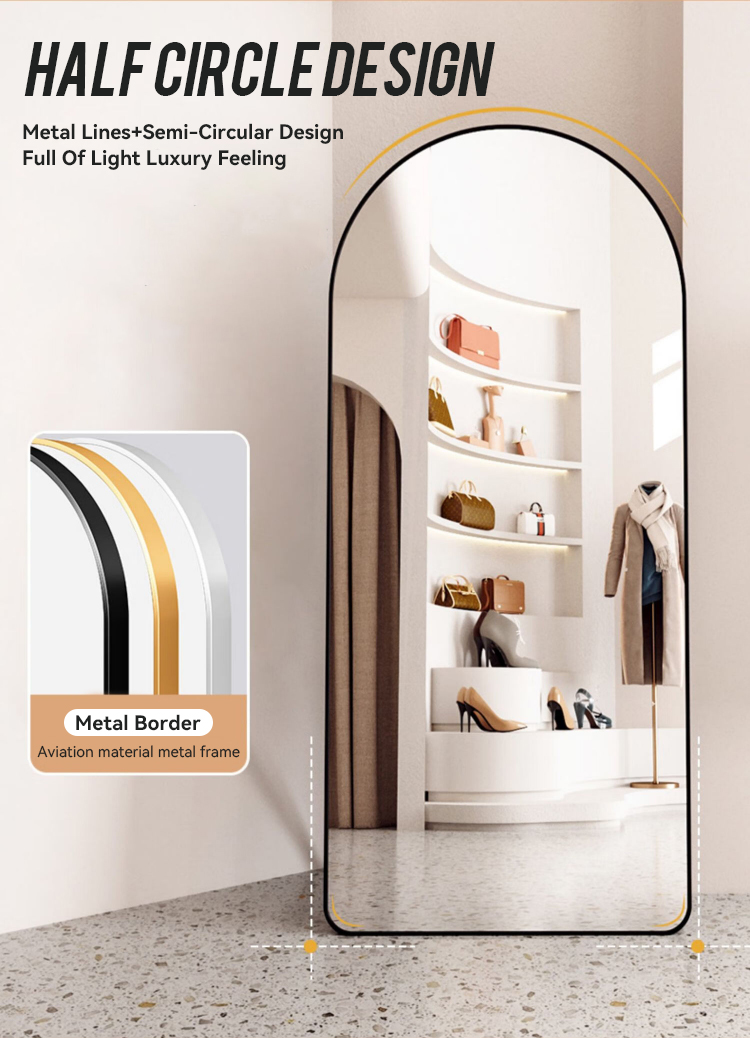 MOK Body Mirror Stand Mirror 180*80CM Mirror Full Body Floor-To-Ceiling ...