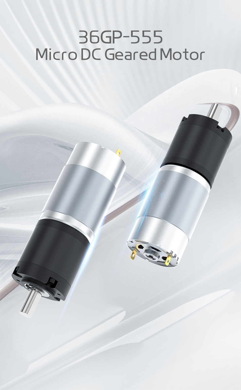 36GP-555 Planetary DC Reduction Motor 12V/24V High Torque 100KG.CM ...