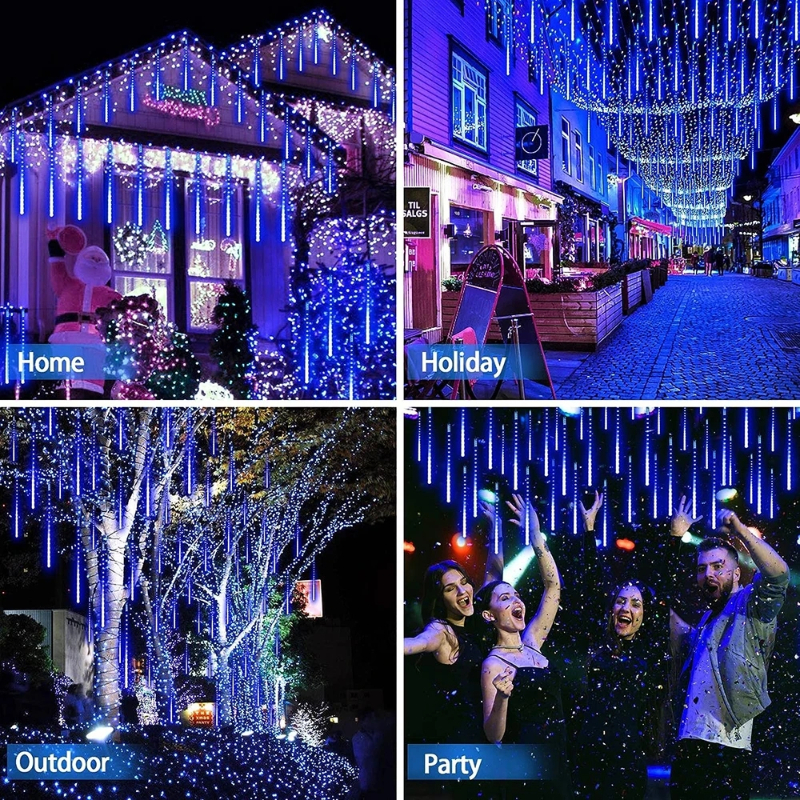 Meteor Shower Rain Lights 30CM/50CM Waterfalls Raindrop Lighting String ...