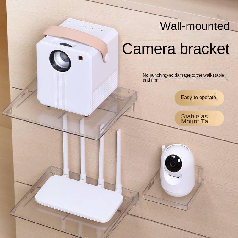 Camera Stand Holder Transparent Self-adhesive Wall Mounted Bracket ...