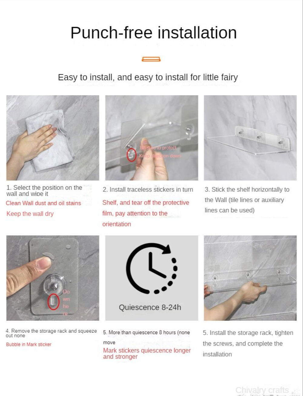 Camera Stand Holder Transparent Self-adhesive Wall Mounted Bracket ...