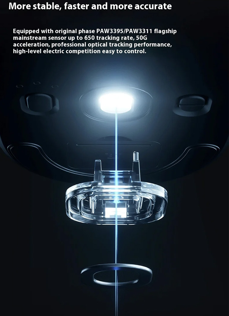 MCHOSE G3 wireless Gaming mouse , Bluetooth, 2.4G, wired, three modes, lightweight, PAW3395 ...