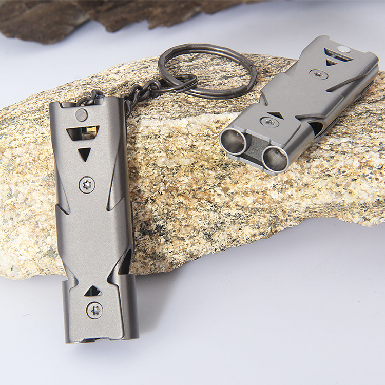 Survival whistle double-tube sonic whistle outdoor rescue whistle ...
