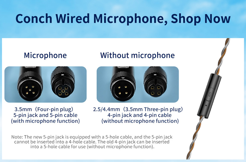 TRN Conch Wired Earphones IEM Detachable Cable HiFi Sound Gaming Music ...
