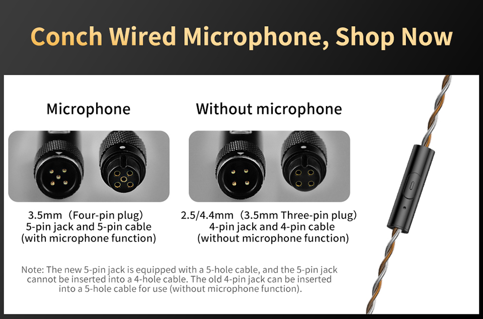 TRN RedChain Silver-Plated Copper With Mic Upgrade Earphone Cable For ...