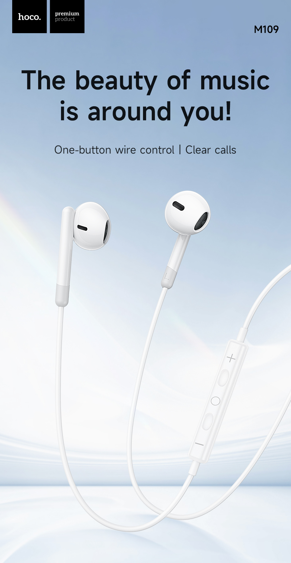 Hoco. M109 3.5mm Jack Wired Earphones With Microphone Universal ...