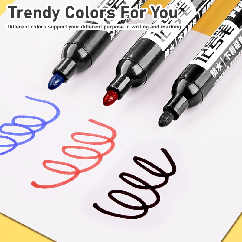 100PCS Marker Large Head Bold Counting Pen Long Lasting Markers ...