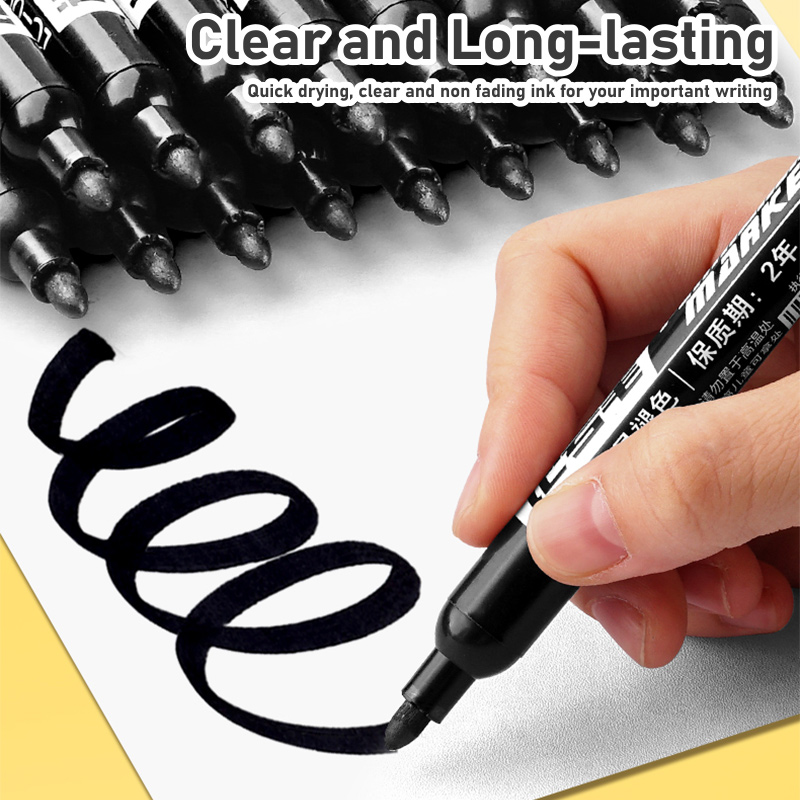 100PCS Marker Large Head Bold Counting Pen Long Lasting Markers ...