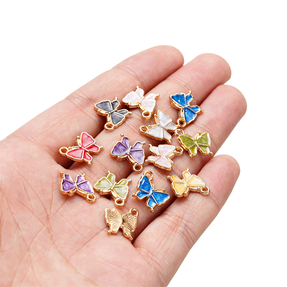 St.kunkka 10Pcs Alloy Charm Oil Drip Pendant Colorful Oil Drip Small ...
