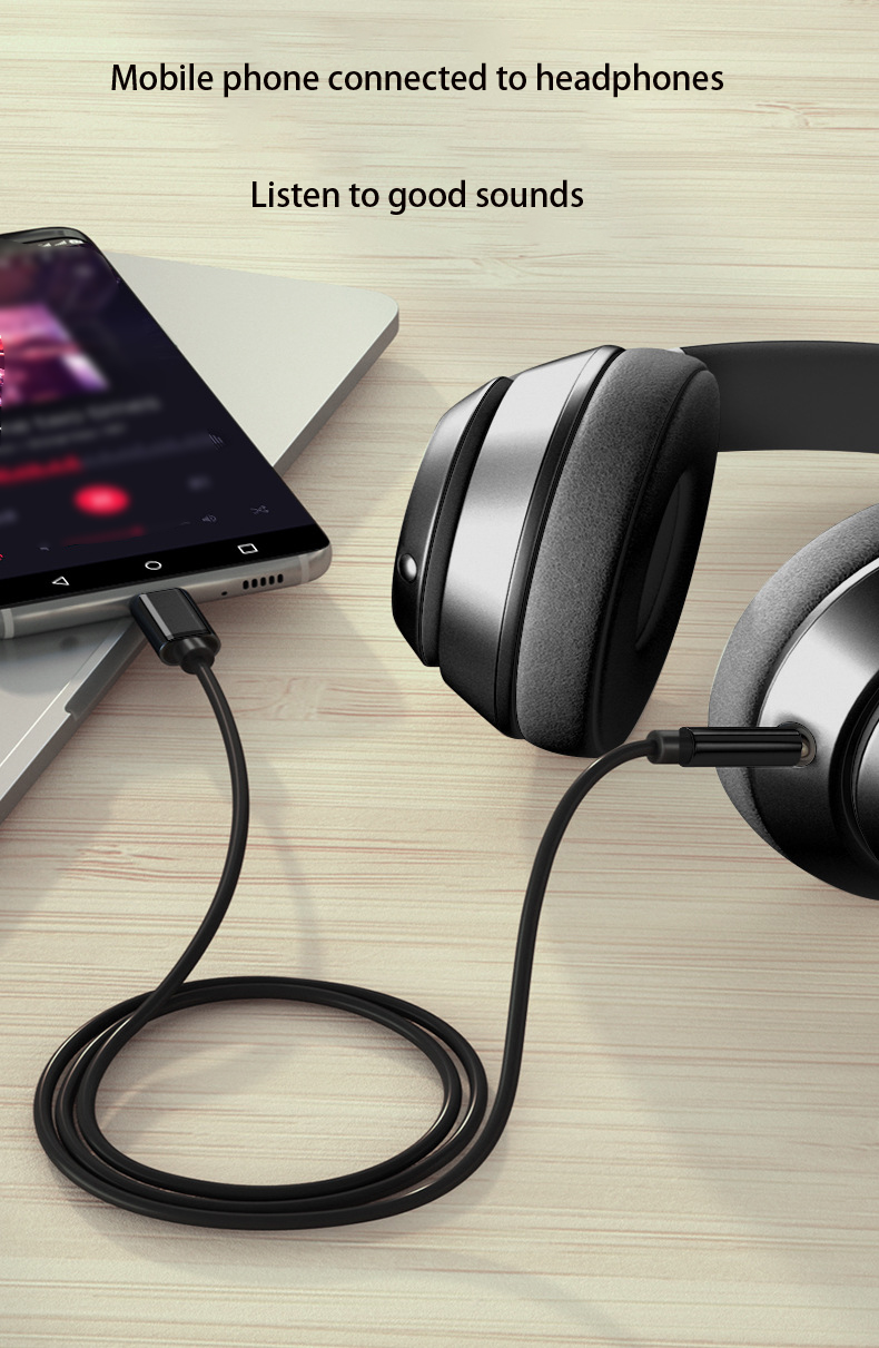 Product Name: 1M/39.37 inch Type-c to Male 3.5mm Audio Cable aux ...