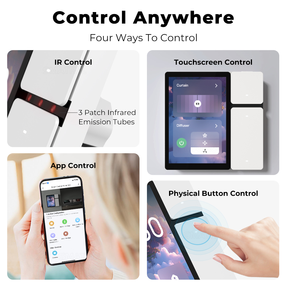SMATRUL Tuya central control screen 3.5 inch touch European standard ...