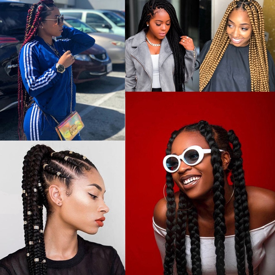 20 Inch Synthetic Simple Giant Braid Pre Stretched Braided Hair ...