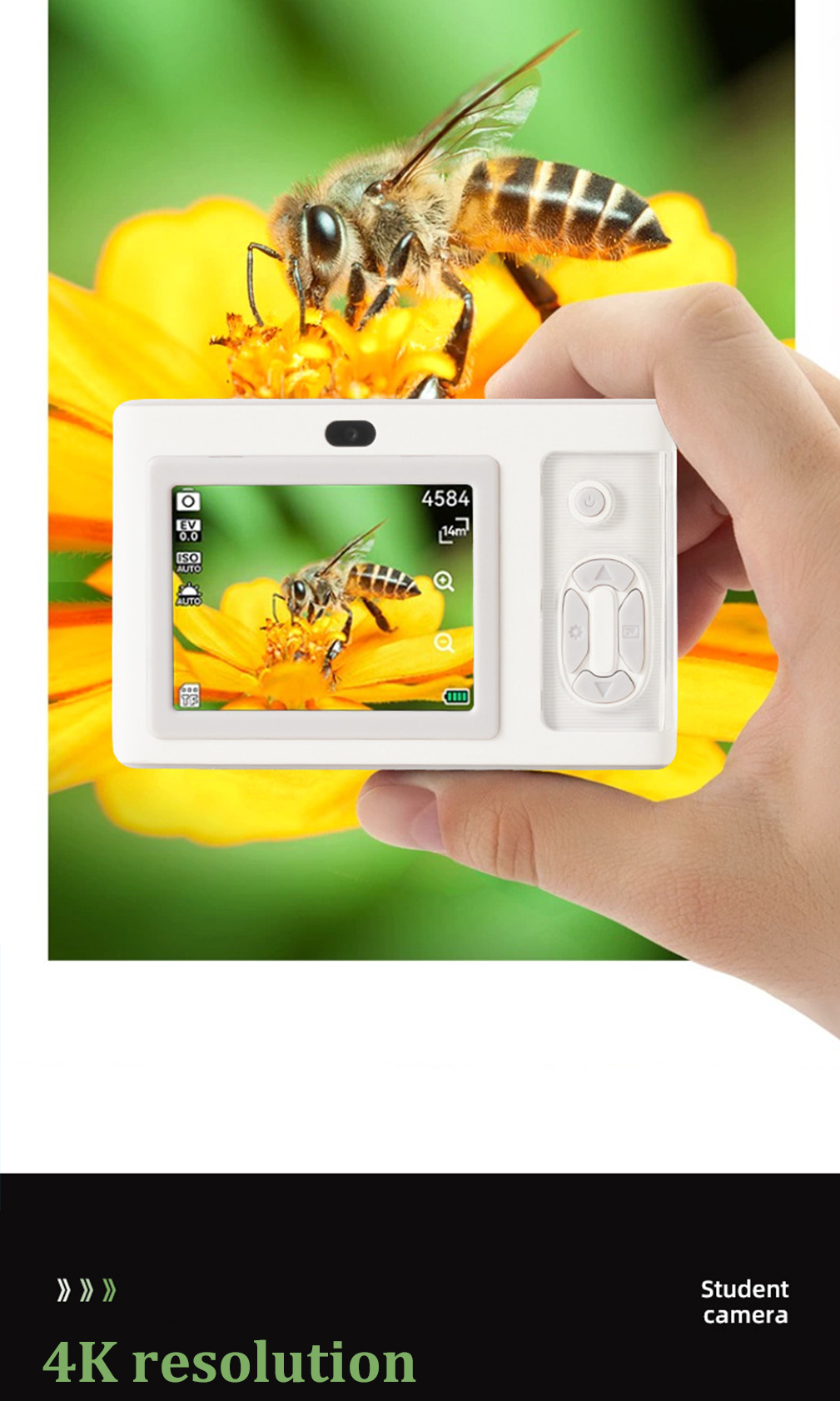 4K Digital Camera Dual Lens CCD Camera HD 1080P 48MP 4X Zoom Compact ...