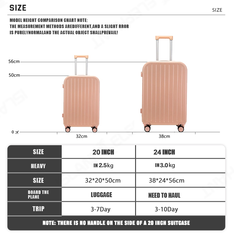 [Buy 1 Get 1 Free]20/24 inches Luggage Travel Bag With Hook Anti ...