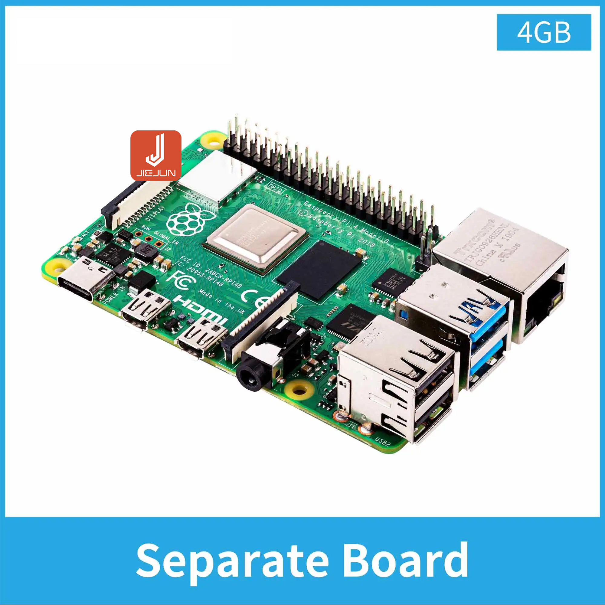 Raspberry Pi 4 Model B Board 2GB 4GB 8GB RAM CPU 64 Bit 1.5Ghz RPi Dev ...