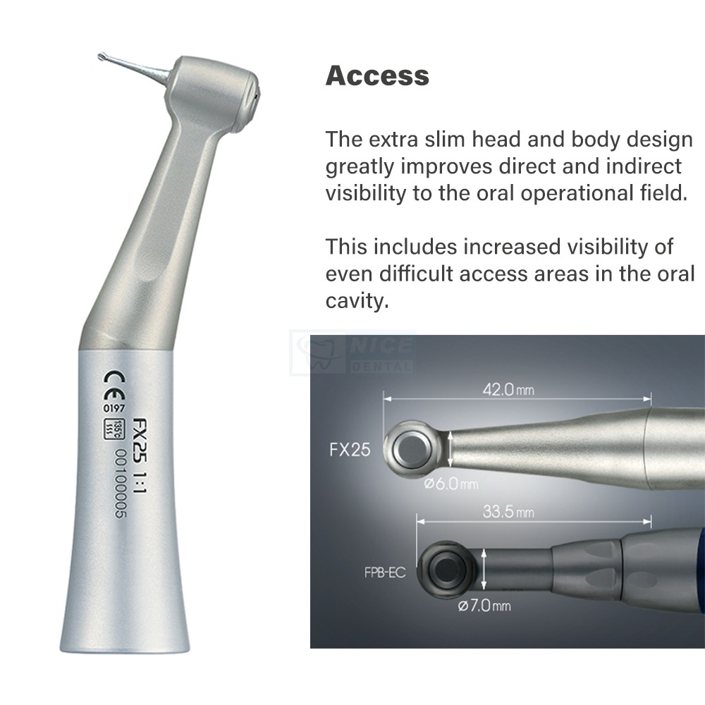Dental Handpiece Low Speed FX25Contra Angle FX205Air Motor FX65Straight ...