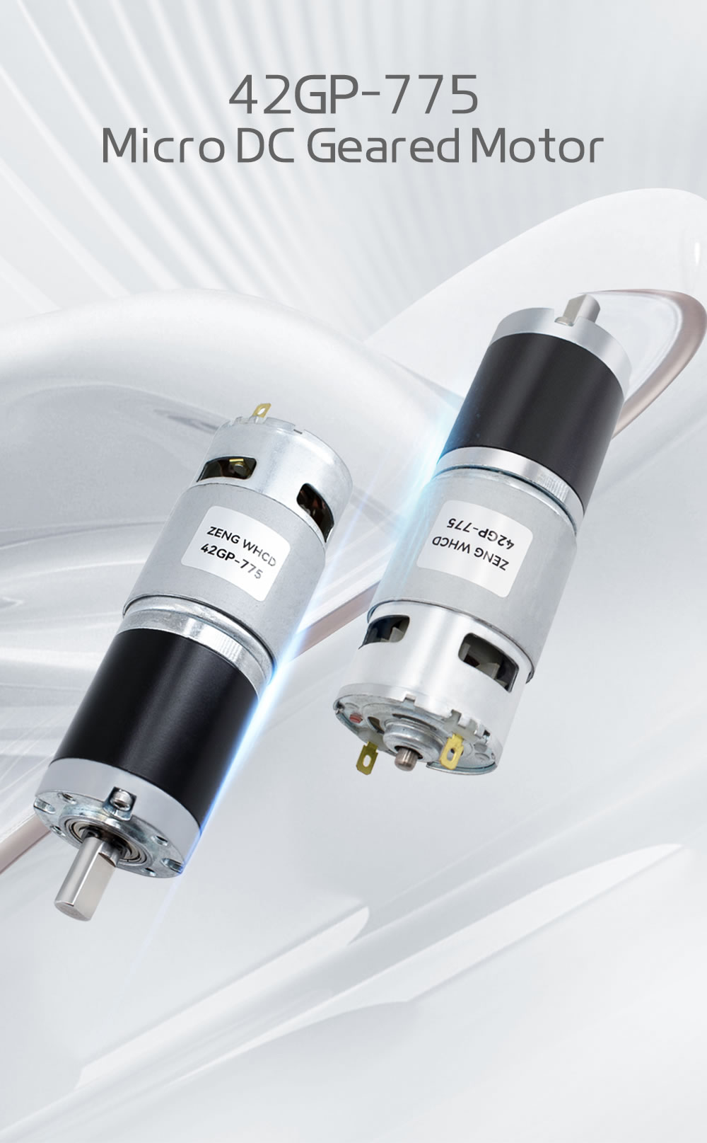 42GP-775 DC Gear Motor With Bracket Metal Planetary Gear 12V~24V ...