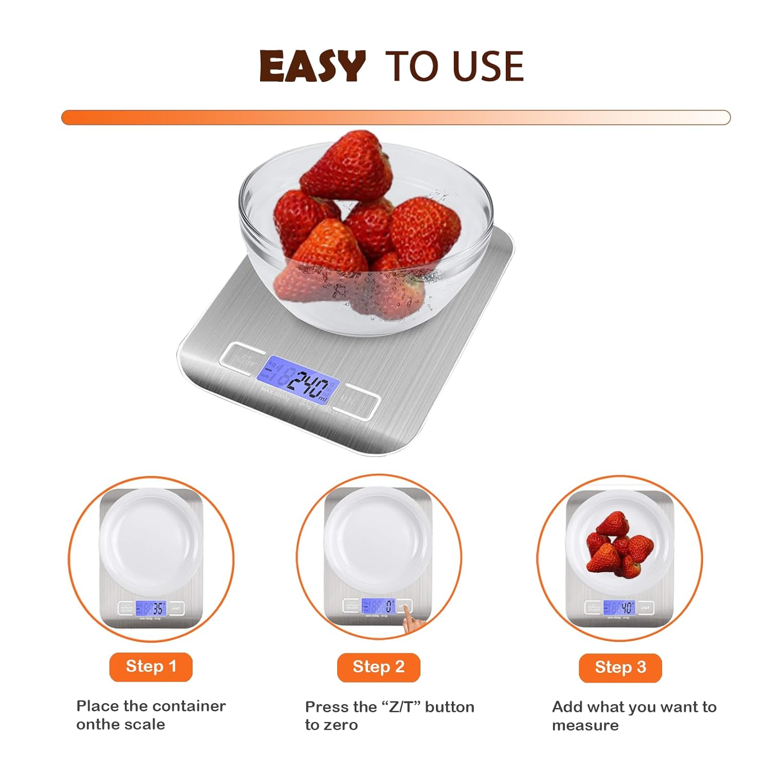 Electronic Kitchen Scale 500g 0.1g LCD Digital Measurement Food Flour ...