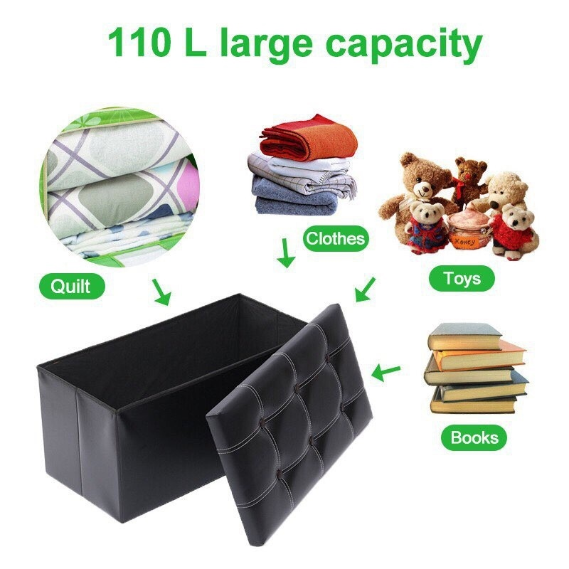 【BUY 1 TAKE 1】110L Folding Sofa Storage Box Stool Foldable Storage ...