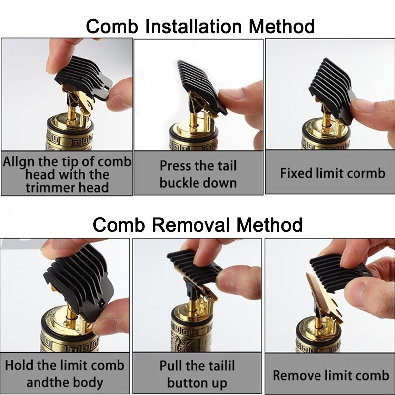 Professional Hair Clippers Haircut Rechargeable Razor Trimmer ...