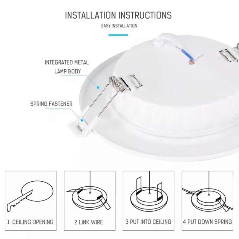 Pin Light LED Ceiling Light Ultra Thin Downlight Tri Color Panel Lamp ...
