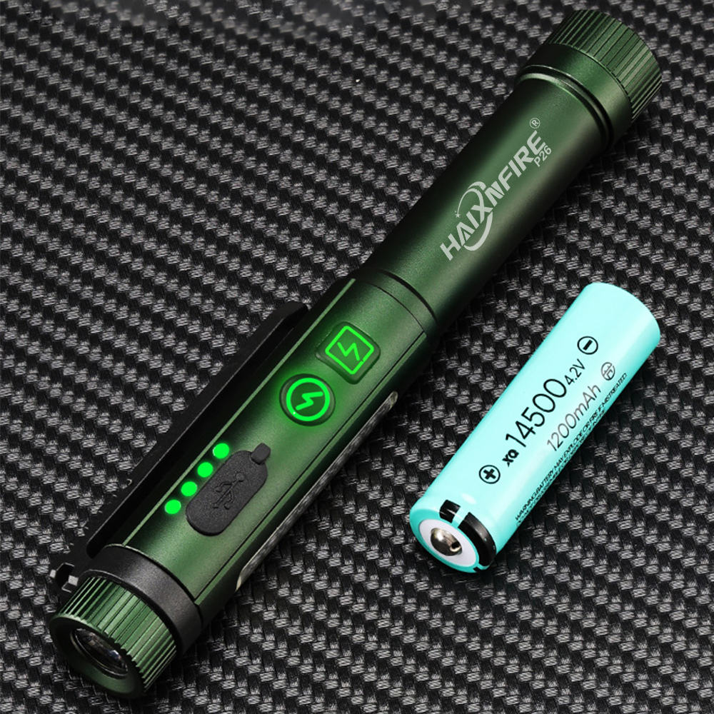 HaixnFire P26 Mini Flashlight Type-C Rechargeable Flashlight Portable ...