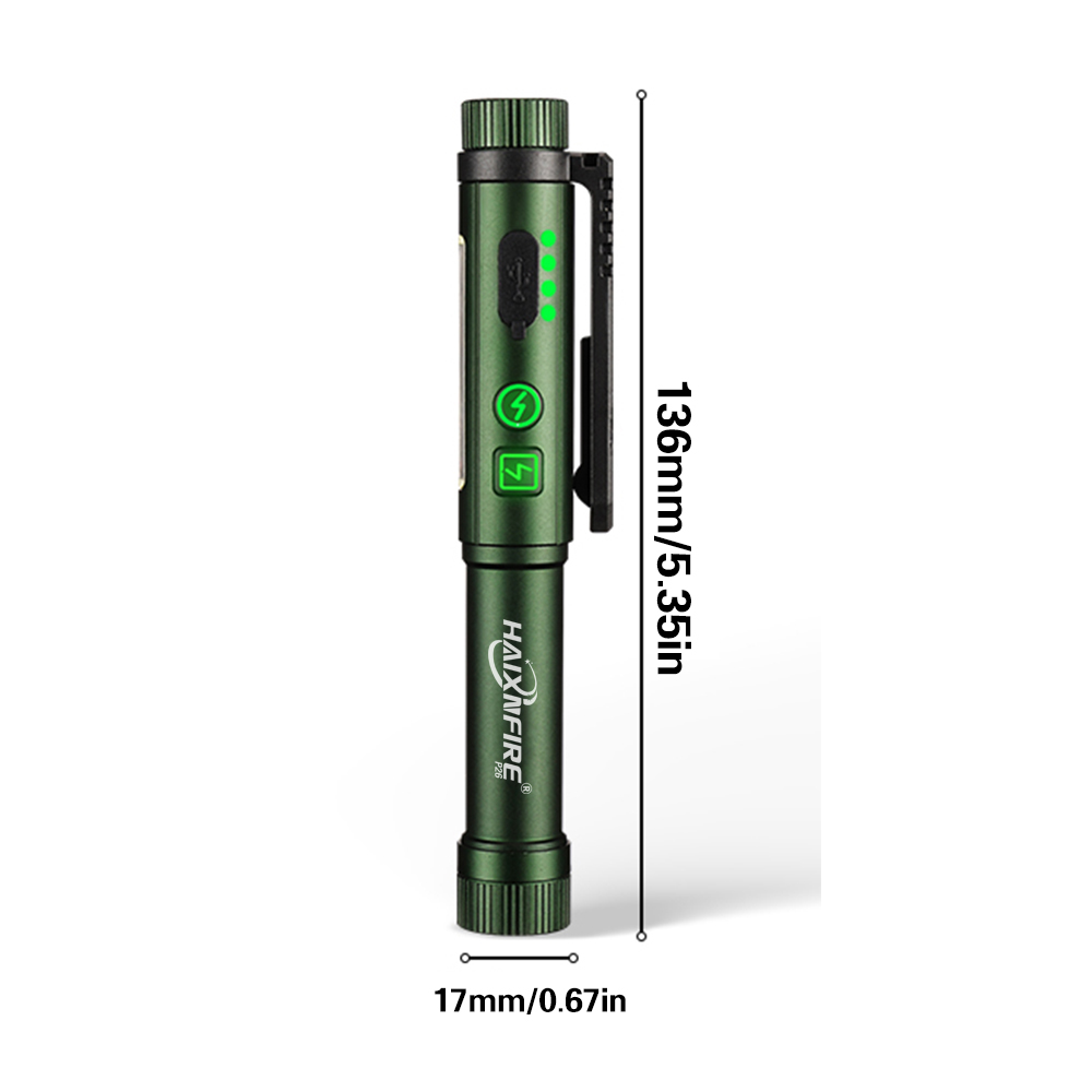 HaixnFire P26 Mini Flashlight Type-C Rechargeable Flashlight Portable ...